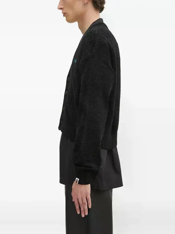A BATHING APE Embroidered Cropped Cardigan