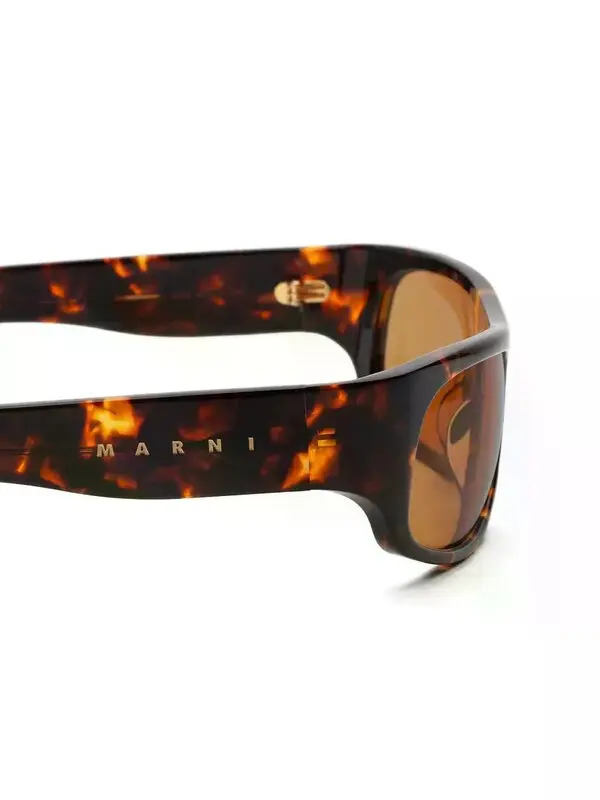 Marni Uailus Tortoiseshell Rectangle Sunglasses
