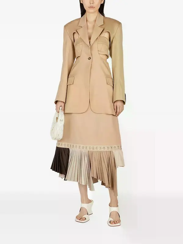 Rokh Pleated Embellished Skirt