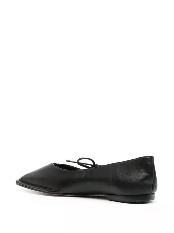 ALOHAS Sway Leather Ballerina Shoes - Black