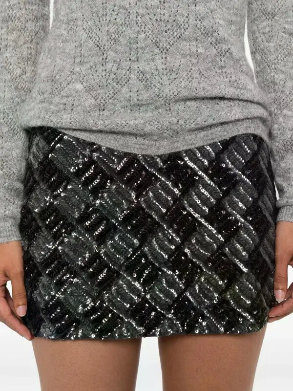 P.a.r.o.s.h Sequin-embellished Mini Skirt