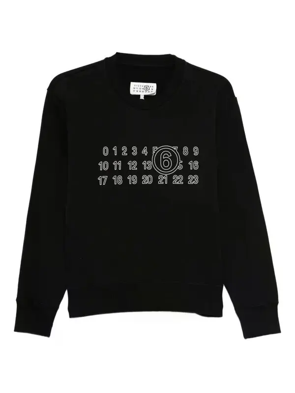 MAISON MARGIELA Logo-print Sweatshirt - Black