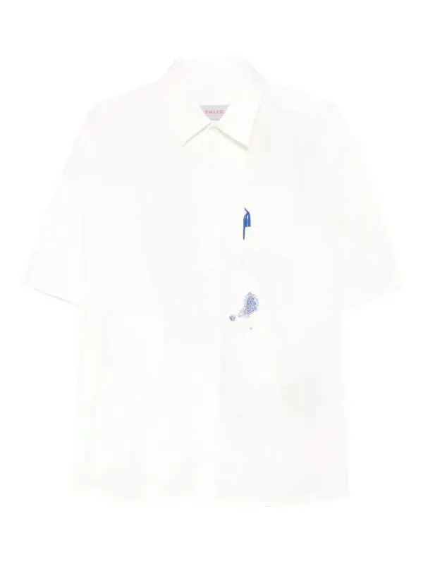 BLUEMARBLE Ink Stained Pocket Shirt - White
