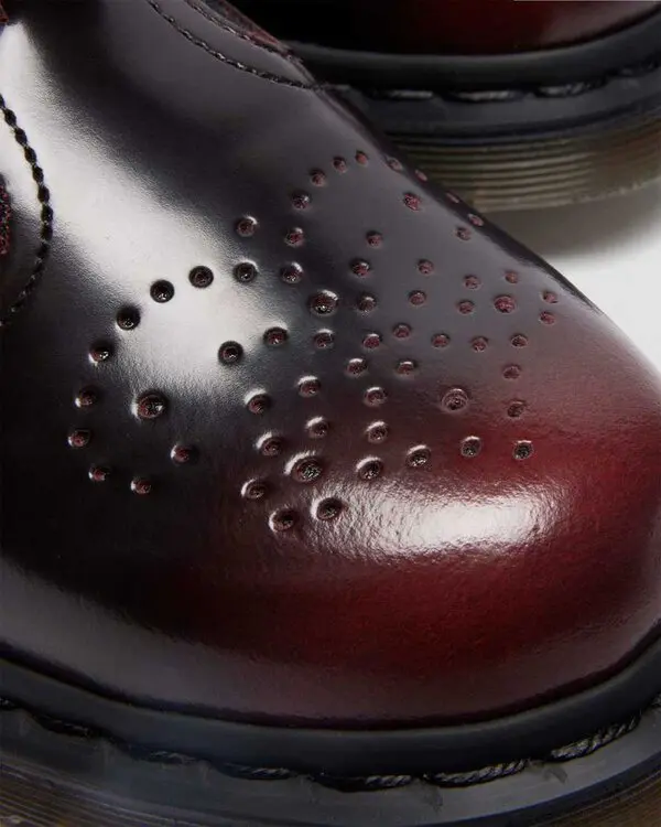 Dr. Martens 8065 Arcadia Rub Off Leather Mary Jane Shoes - Red