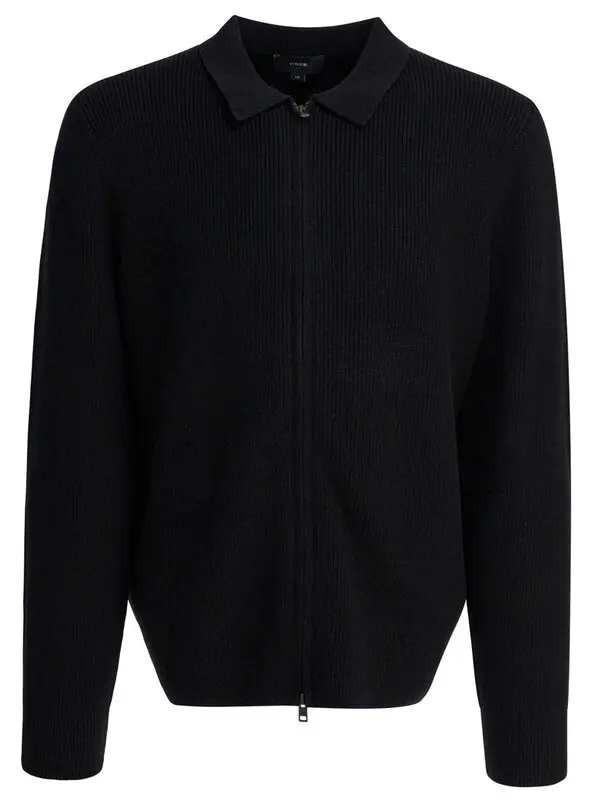 Vince Wool Blend Cardigan - Black