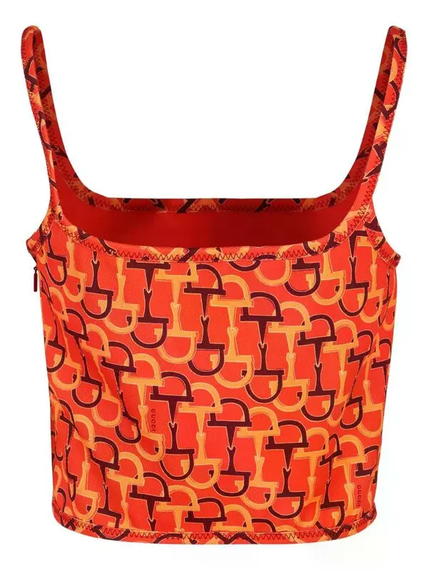 Gucci Printed Tank Top - Orange