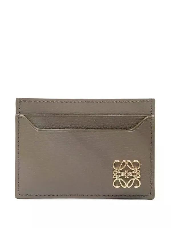 Loewe Logo-plaque Calfskin Cardholder - Neutrals