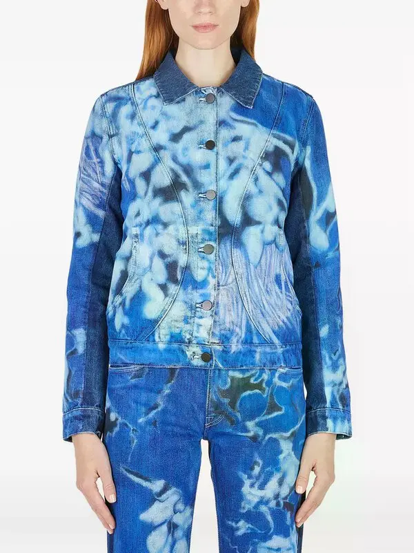 Paula Canovas Del Vas Graphic-motif Denim Trucker Jacket