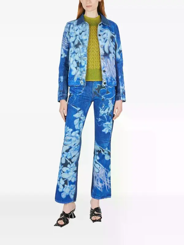 Paula Canovas Del Vas Graphic-motif Denim Trucker Jacket