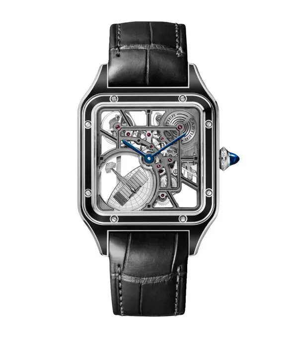 Cartier Large Santos-dumont Skeleton Watch - Silver
