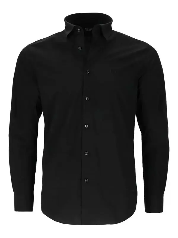 Roberto Cavalli Long-sleeve Button-fastening Shirt - Black