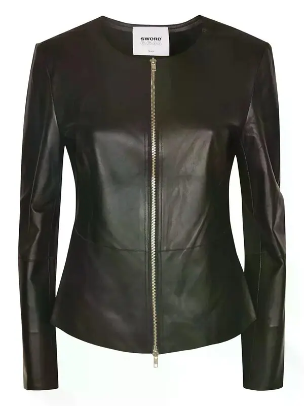 SWORD 6644 Leather Zip-up Jacket