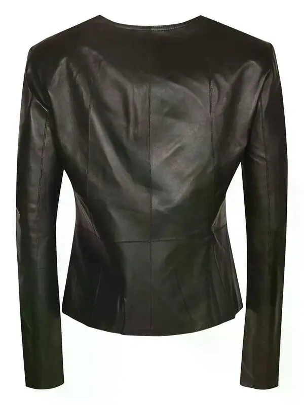 SWORD 6644 Leather Zip-up Jacket