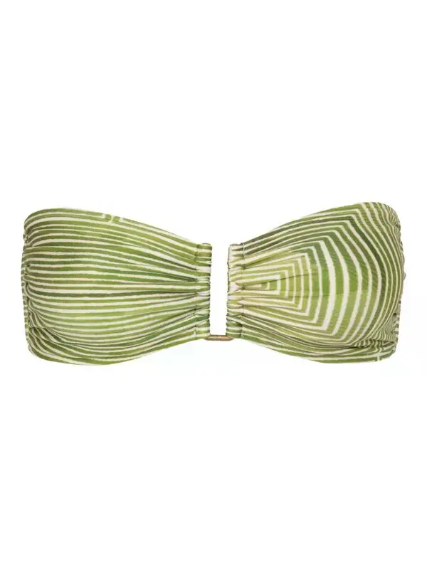 LENNY NIEMEYER Rita Geometric-print Bandeau Top - Green
