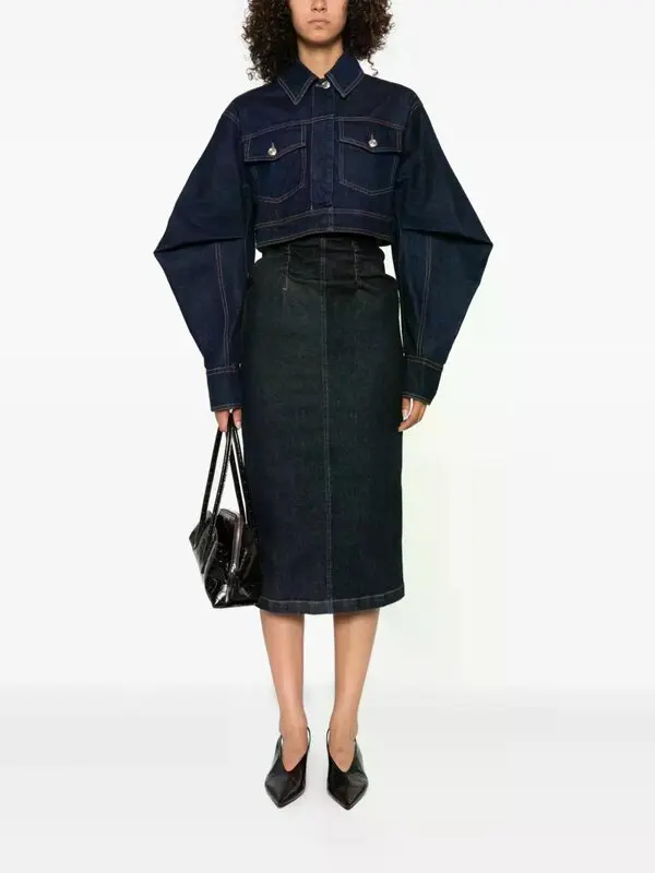 Sportmax Curved-sleeve Denim Jacket