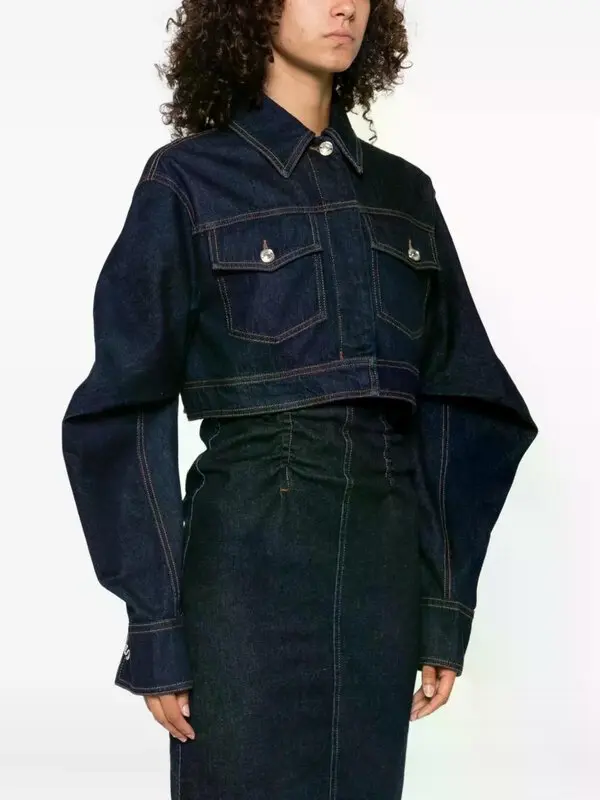 Sportmax Curved-sleeve Denim Jacket