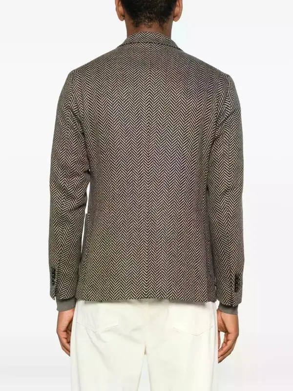 Tagliatore Herringbone Single-breasted Blazer - Neutrals