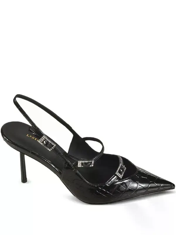 LE SILLA Crystal-embellished Slingback Pumps