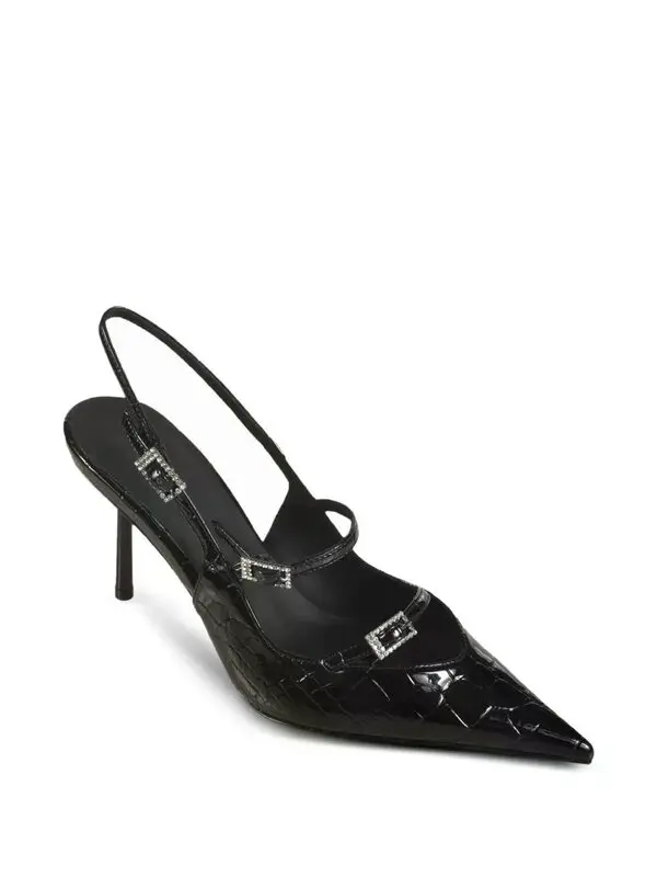LE SILLA Crystal-embellished Slingback Pumps