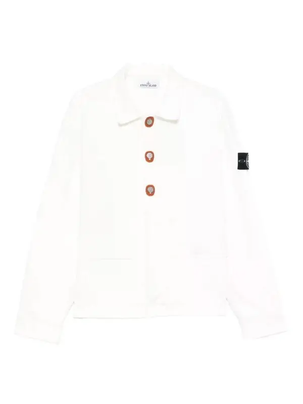 Stone Island Compass Badge Jacket - White