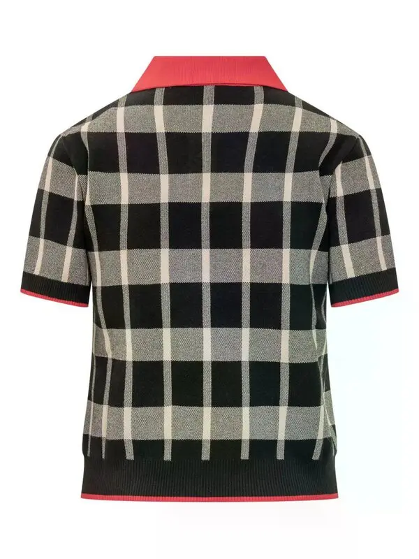 MSGM Checked Polo Top