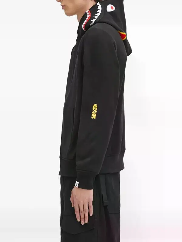 A Bathing Ape Shark Zip-Up Hoodie In Black - 47% Off | Editorialist