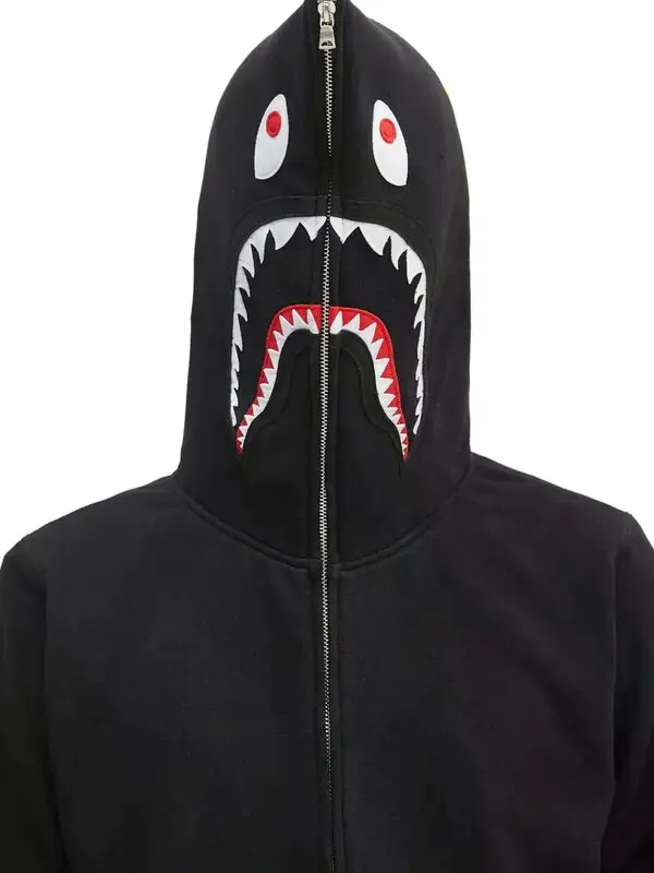A Bathing Ape Shark Zip-Up Hoodie In Black - 47% Off | Editorialist