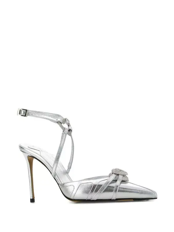 Mach & Mach 95mm Crystal-embellished Ankle-strap Pumps