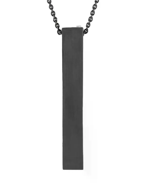 PARTS OF FOUR Sterling Silver Cuboid Necklace - Black