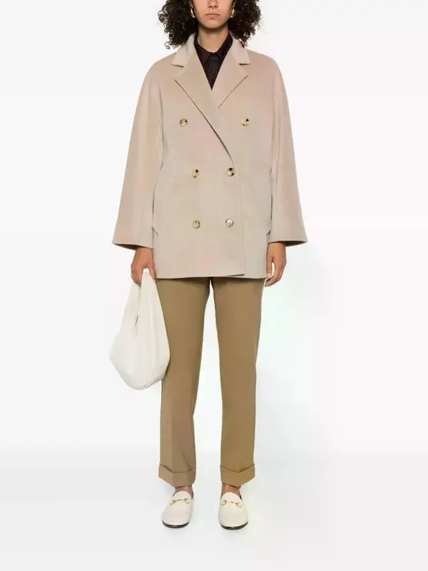 Max Mara Double-breasted Coat - Neutrals