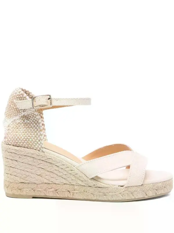 CastaÑer 70mm Cross-strap Wedge Sandals