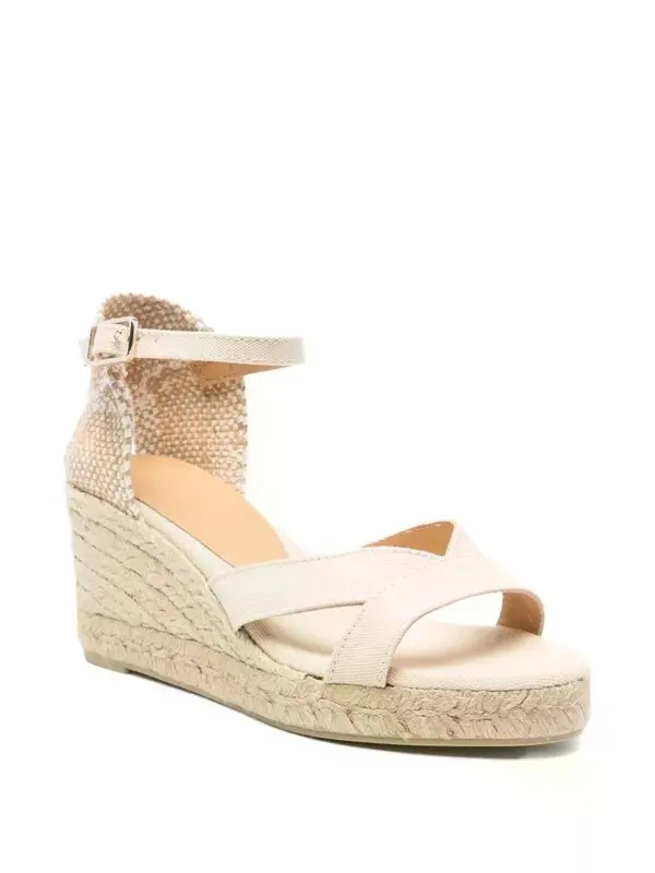 CastaÑer 70mm Cross-strap Wedge Sandals