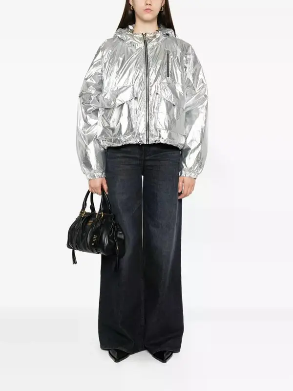 IRO PARIS Metallic Hooded Jacket