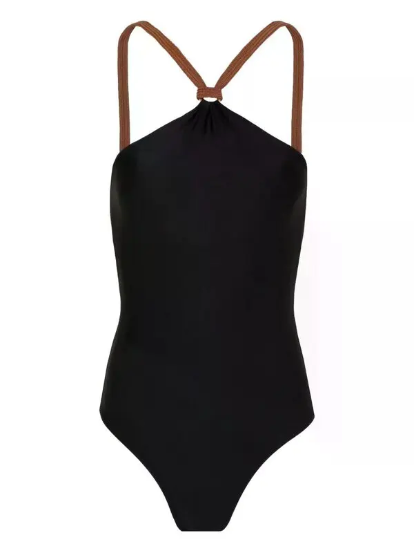 LENNY NIEMEYER Halterneck Knotted One-piece Swimsuit - Black
