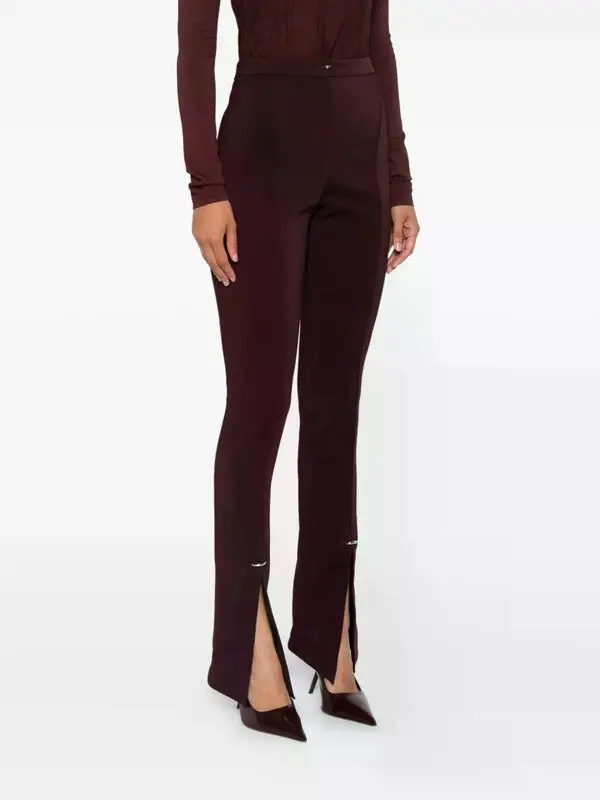 MUGLER Split-hem Trousers - Red