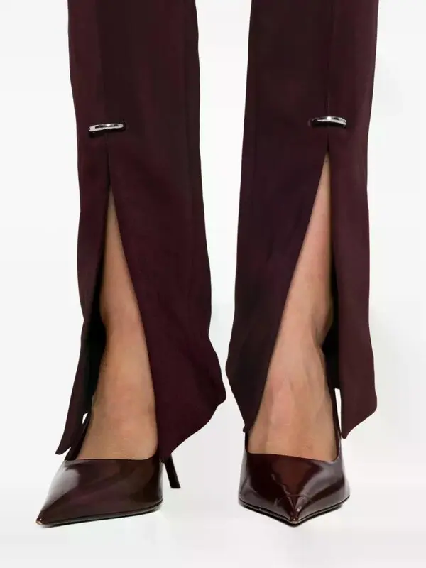 MUGLER Split-hem Trousers - Red