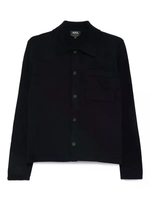 A.p.c. Polo-neck Buttoned Cardigan