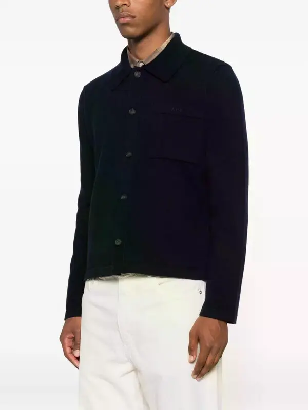 A.p.c. Polo-neck Buttoned Cardigan