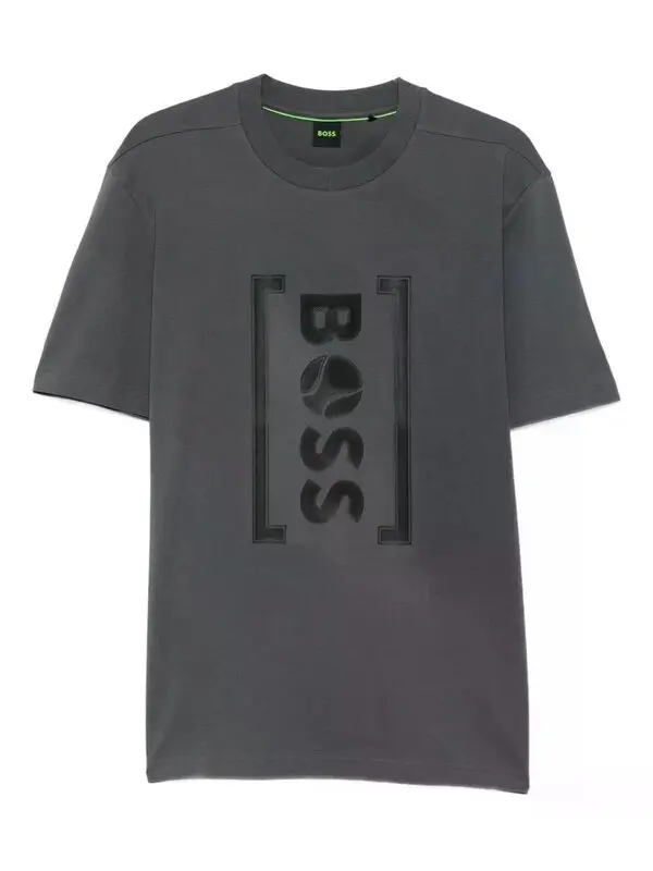 BOSS Logo-print Cotton T-shirt - Grey