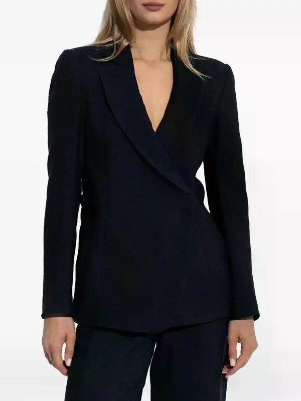 Emporio Armani Textured Wrap Blazer
