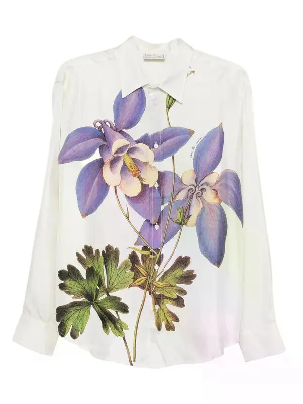 PIERRE-LOUIS MASCIA Floral-print Shirt - White