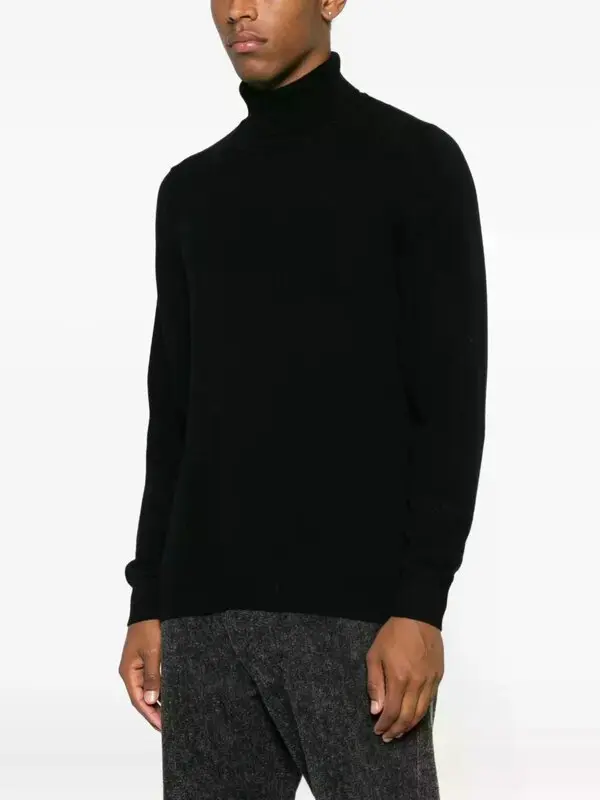 Fedeli Turtleneck Cashmere Sweater - Black