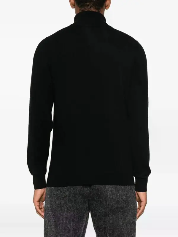 Fedeli Turtleneck Cashmere Sweater - Black