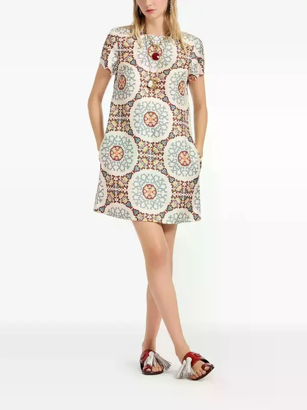 La DoubleJ Swing Printed Silk Dress