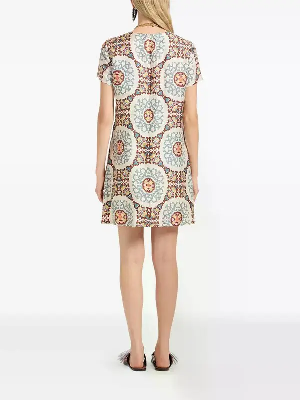 La DoubleJ Swing Printed Silk Dress