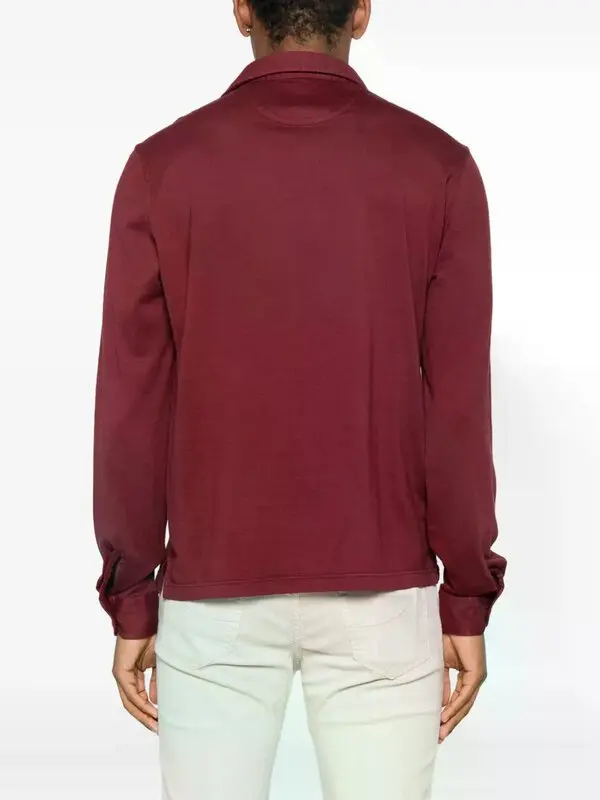 Fedeli Long-sleeve Polo Shirt - Red