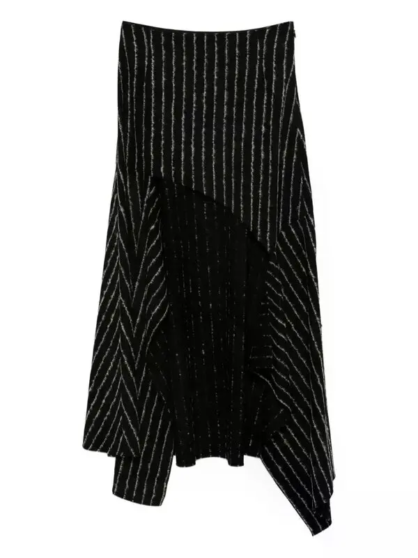 MUGLER Pinstripe Asymmetric Skirt