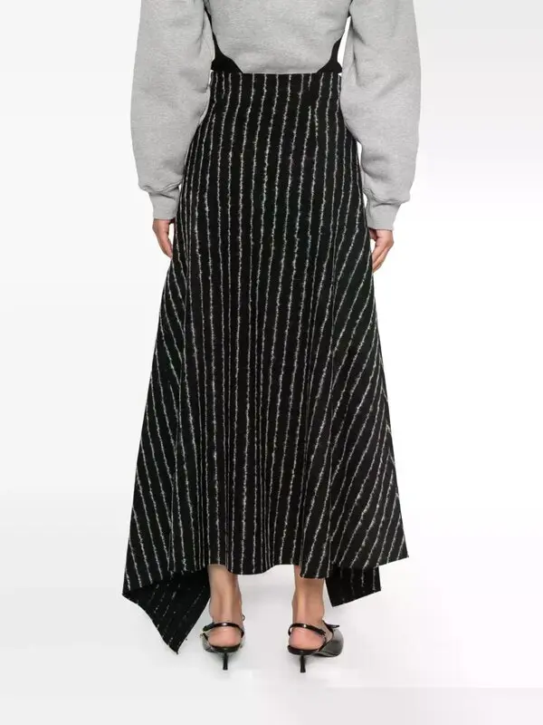 MUGLER Pinstripe Asymmetric Skirt