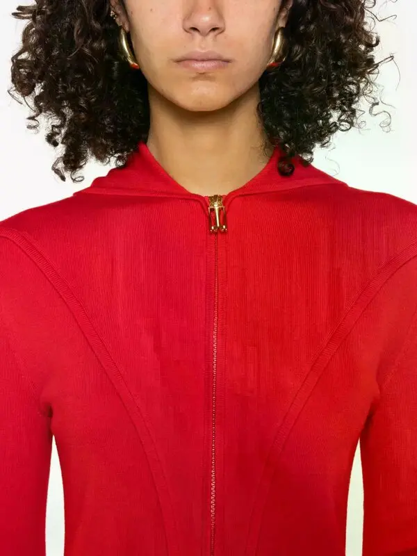 Victoria Beckham Zip-front Panelled Cardigan