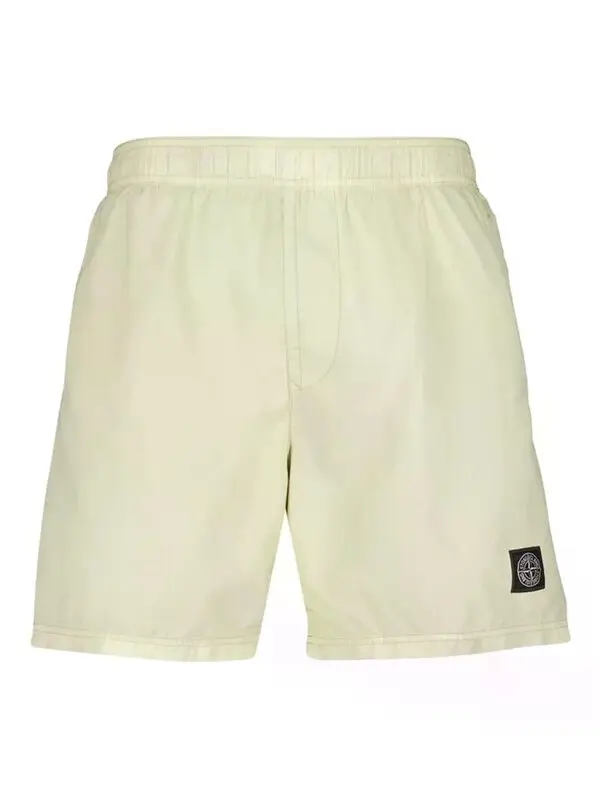 Stone Island Logo-patch Swim Shorts - Neutrals